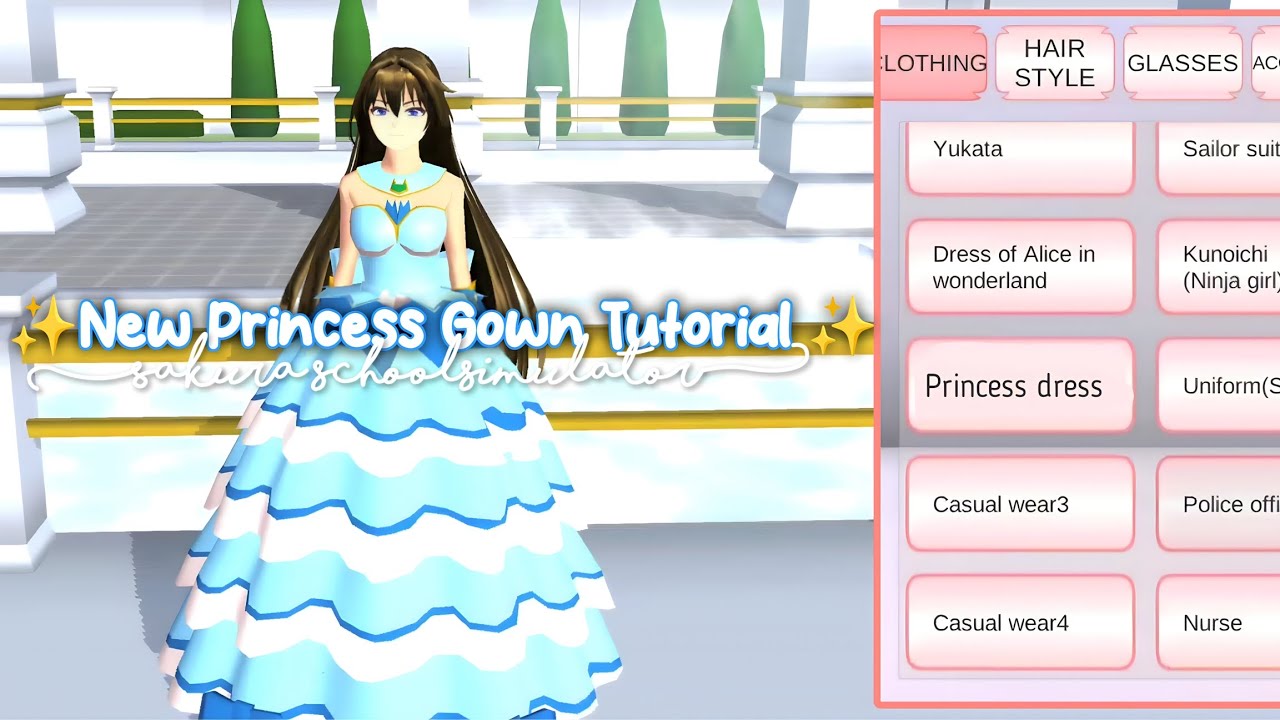 New Princess Gown Tutorial 👗 : How To Make Princess Gown In Sakura ...