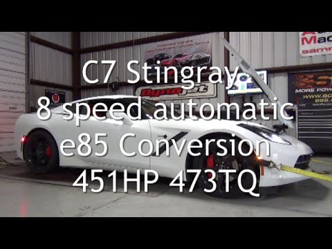C7 Stingray 8 Speed Auto e85 conversion 451HP 473TQ - YouTube