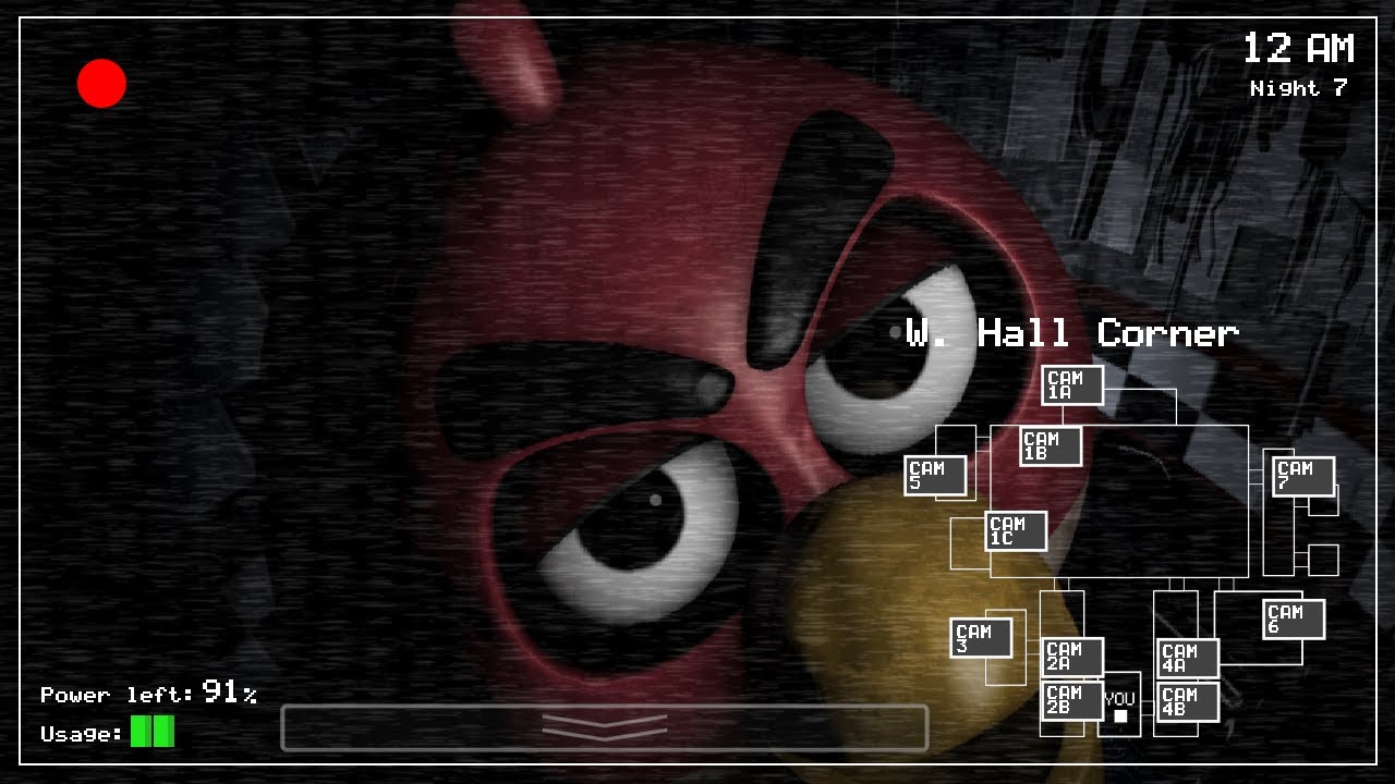 Adding Angry Birds to FNaF 1! Red added! (FNaF 1 Mods) - YouTube