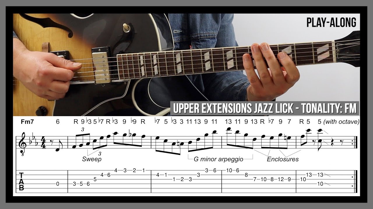 Jazz Guitar Lick Trick & Analysis - Upper Extensions - YouTube