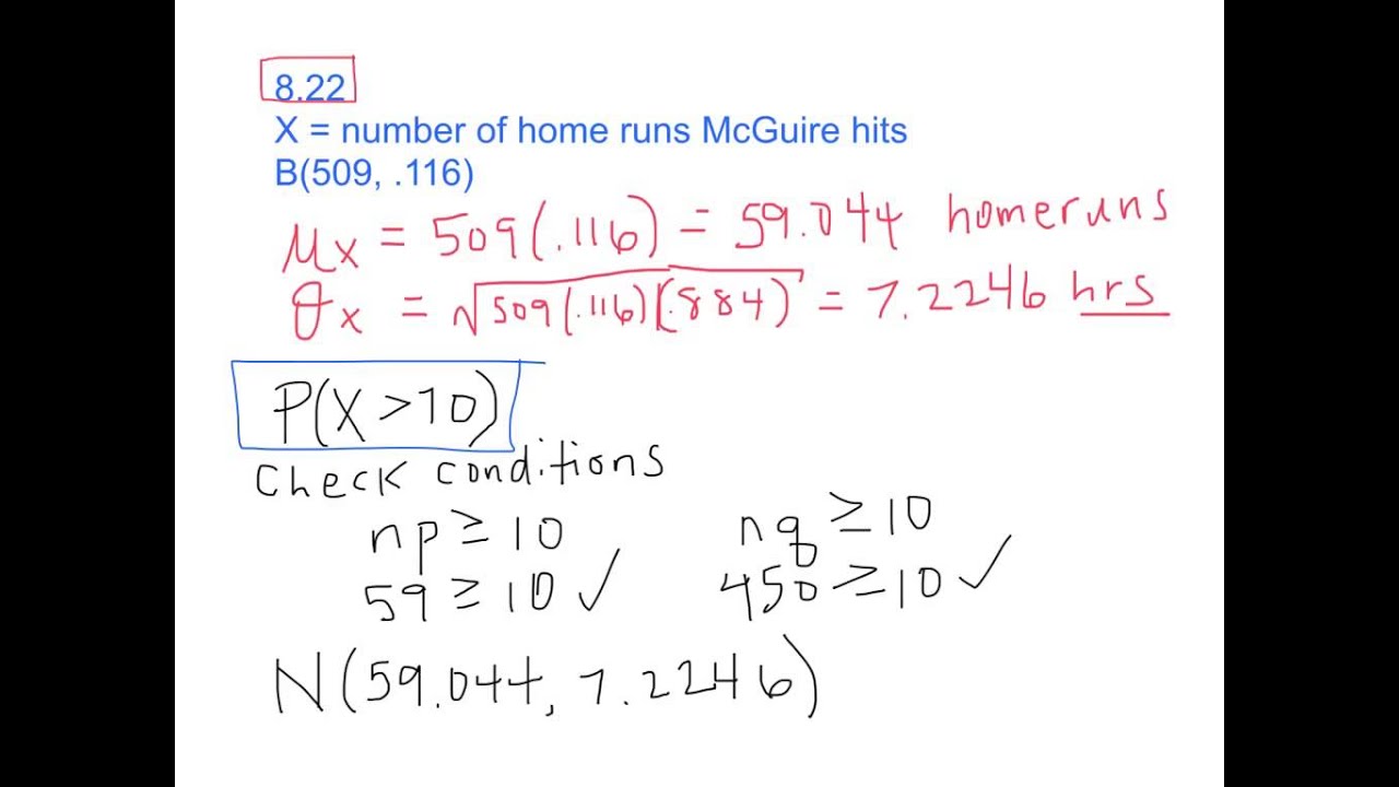 Mean & Std Dev of Binomial Distributions - YouTube