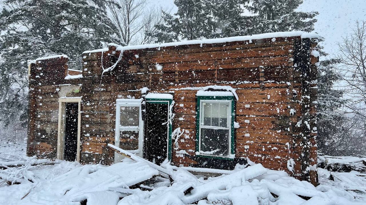 We Raced Against a Harsh Blizzard to Rescue This Historic Cabin - YouTube