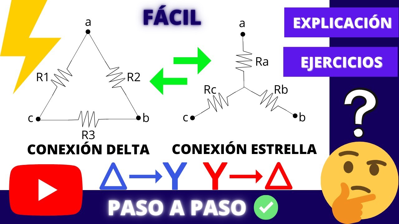 CIRCUITOS BÁSICOS - TRANSFORMACIÓN DE DELTA A ESTRELLA Y ESTRELLA A ...