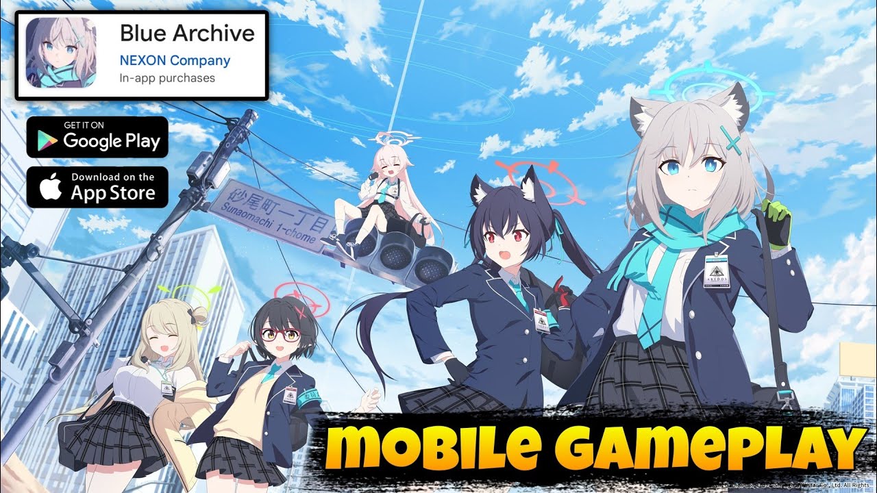 Blue Archive Mobile Gameplay, Best High Graphics Story mode Mobile Game ...