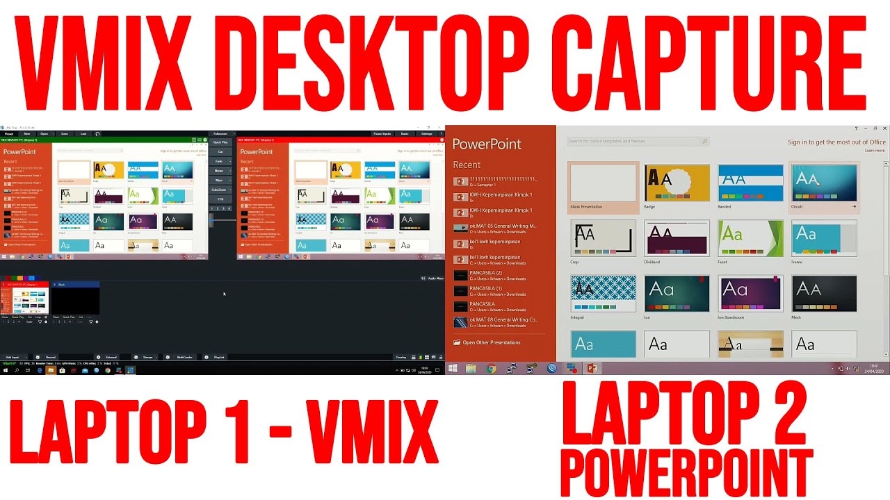 Cara Input Layar Laptop PRESENTASI ke vMix Tanpa Capture Card!! (pake ...