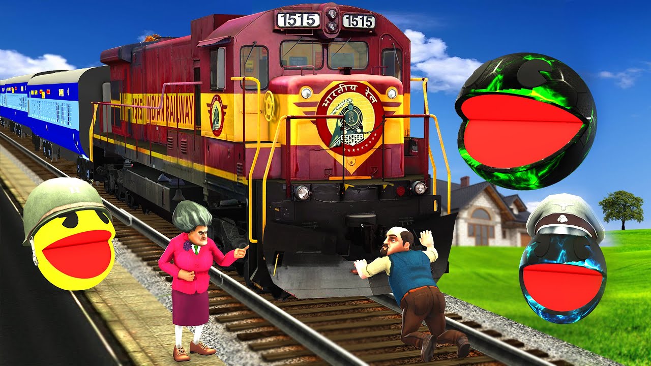 Scary Teacher 3D and Uncle Neighbour Run and Chase The Train Vs Monster ...