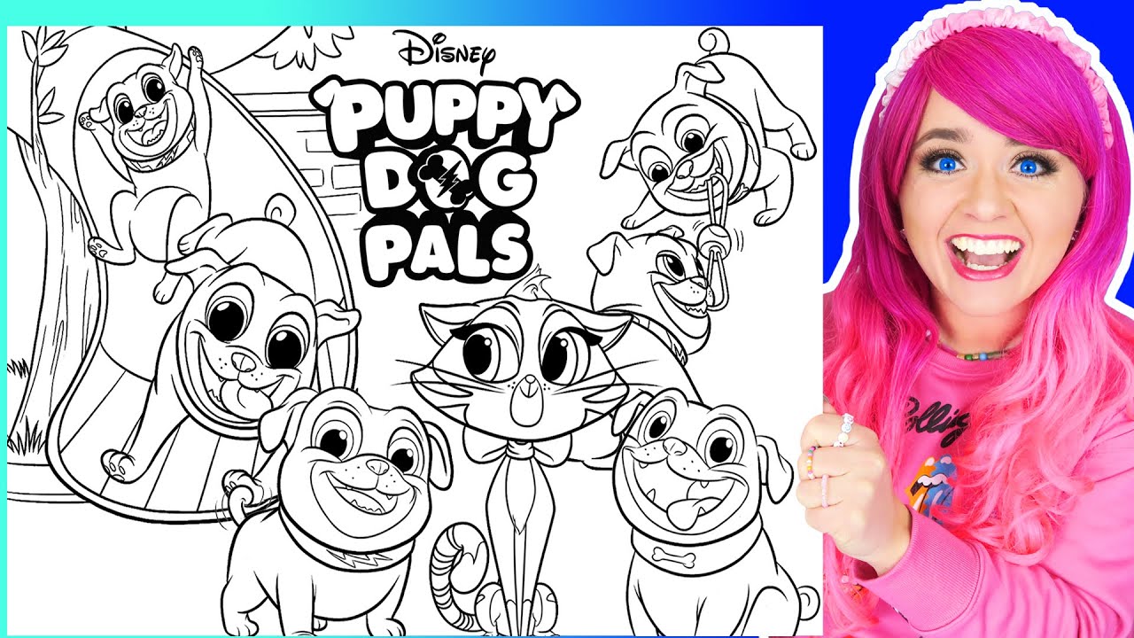 Coloring Puppy Dog Pals Bingo, Rolly & Hissy Coloring Pages | Disney ...