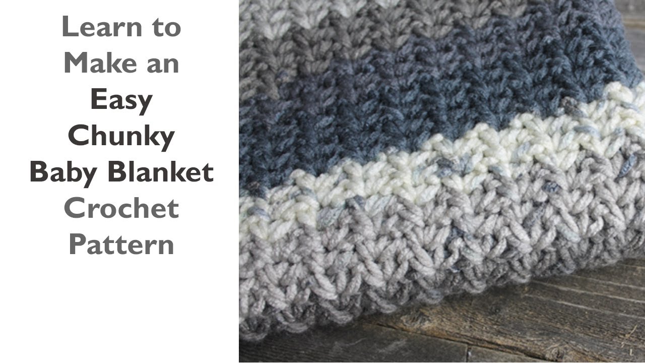 Easy Modern Baby Blanket Tutorial Video How to - YouTube