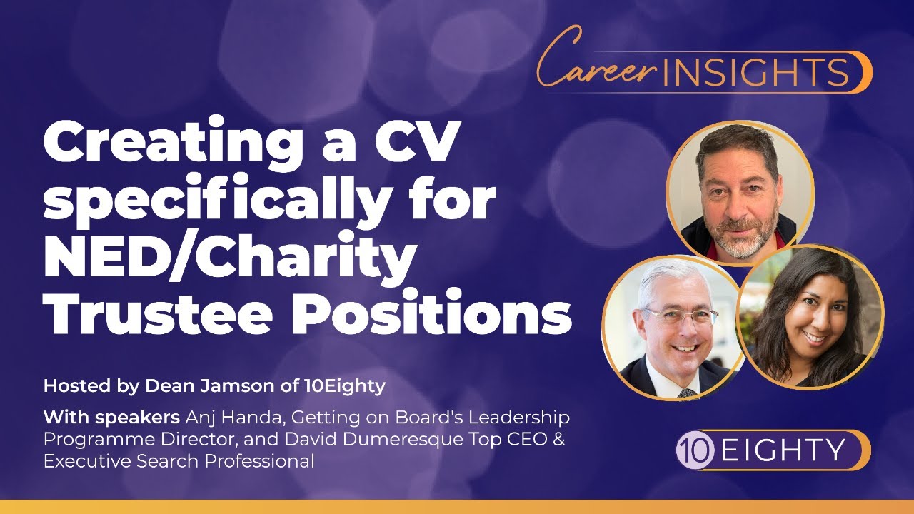 Creating a CV for NED/Trustee Positions - YouTube