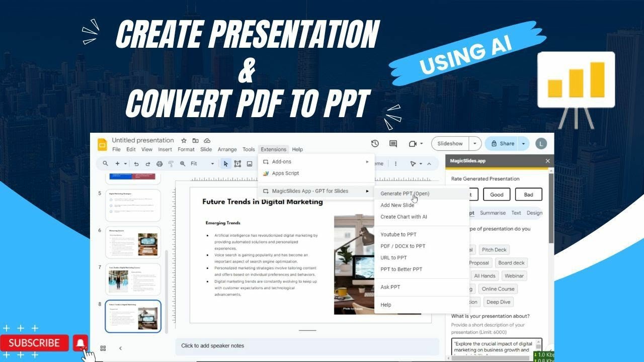 Convert PDF to PPT | AI Presentation | magicslides.app - YouTube