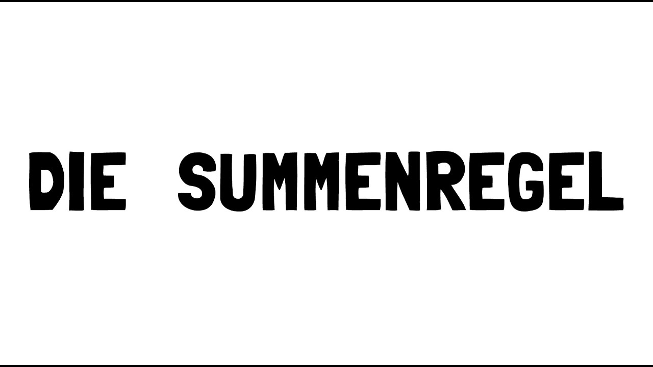 Die Summenregel EINFACH erklärt I Mathe - Animation - - YouTube