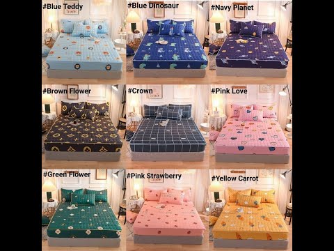 CADAR VIRAL ANTI KEDUT FITTED BEDSHEET FREE 2PCS PILLOW CASE MATTRESS COVER COT