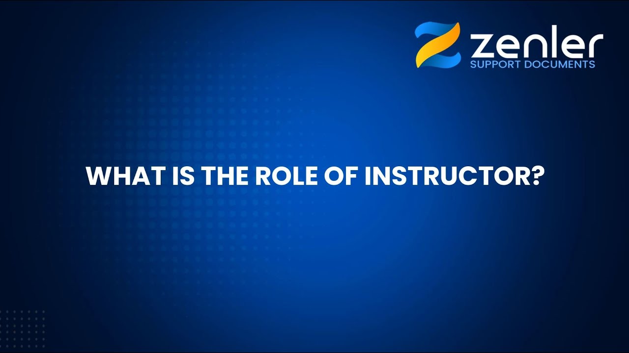👉 Site - People - What is the Role of Instructor? - YouTube