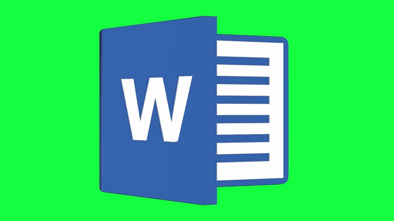 Microsoft Word Green Screen Logo Loop Chroma Animation - YouTube