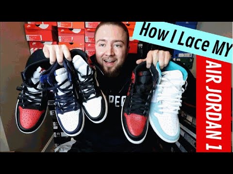 BEST WAY TO LACE YOUR AIR JORDAN 1'S - YouTube