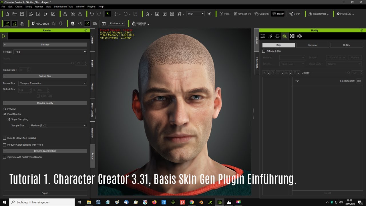 Tutorial.1 Character Creator 3.31 Basis Skin Plugin Einführung. - YouTube