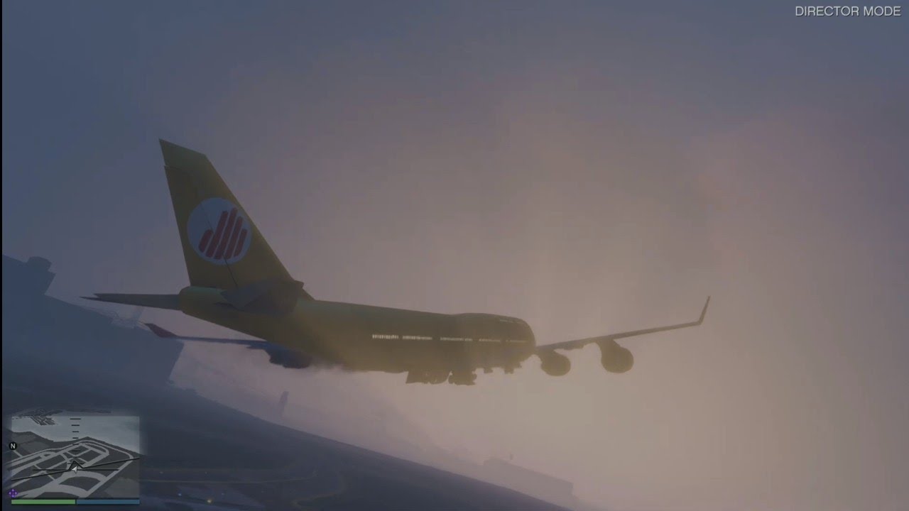GTA 5 - JUMBO ADIOS AIRLINES PILOT ESCAPE CRASH SATELLITE+🗼 🌊 ...