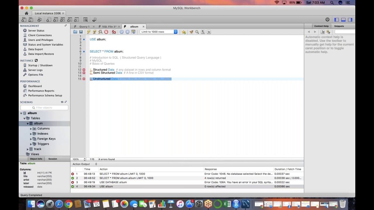 Day10: Introduction to Structured Query Language - YouTube