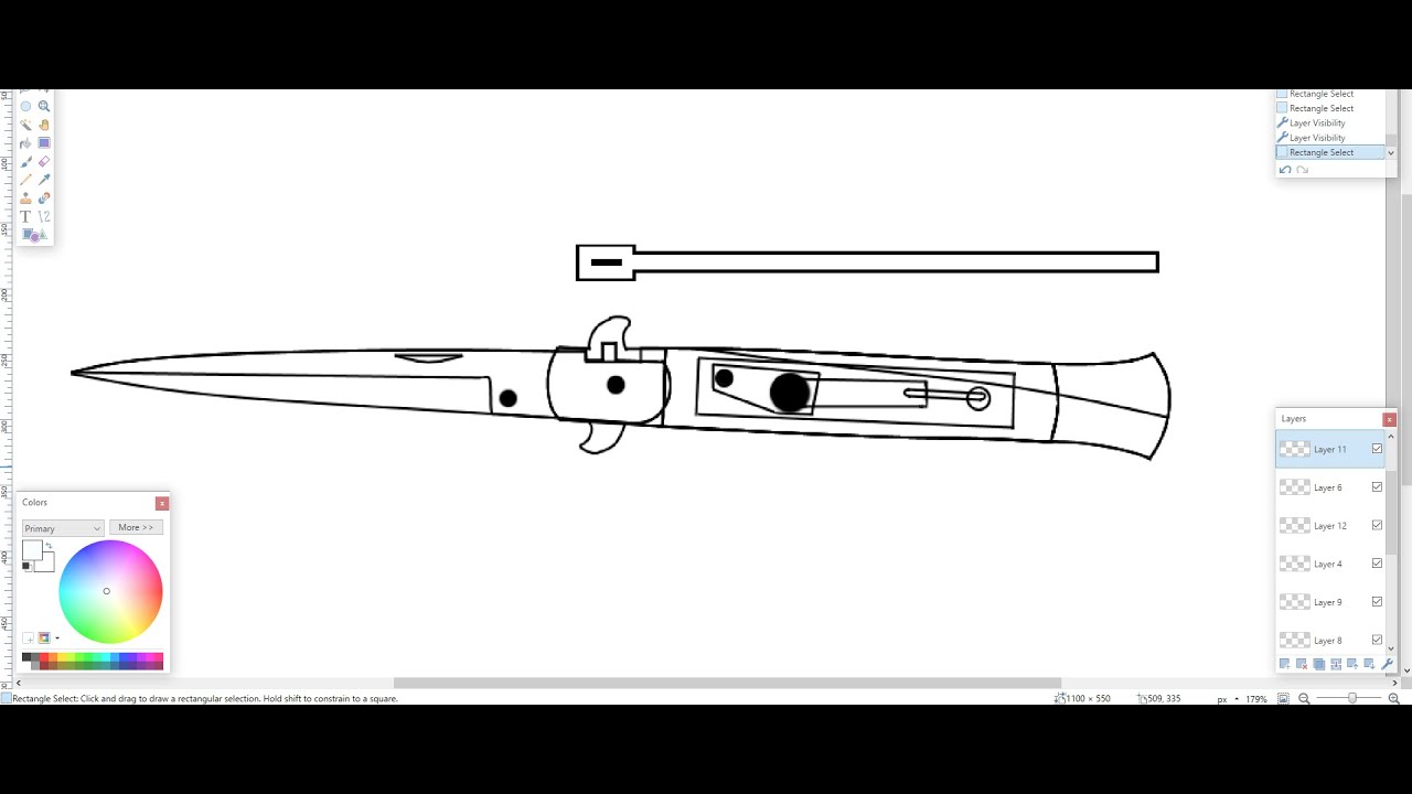 Making the paper CSGO Stiletto Knife Template - YouTube