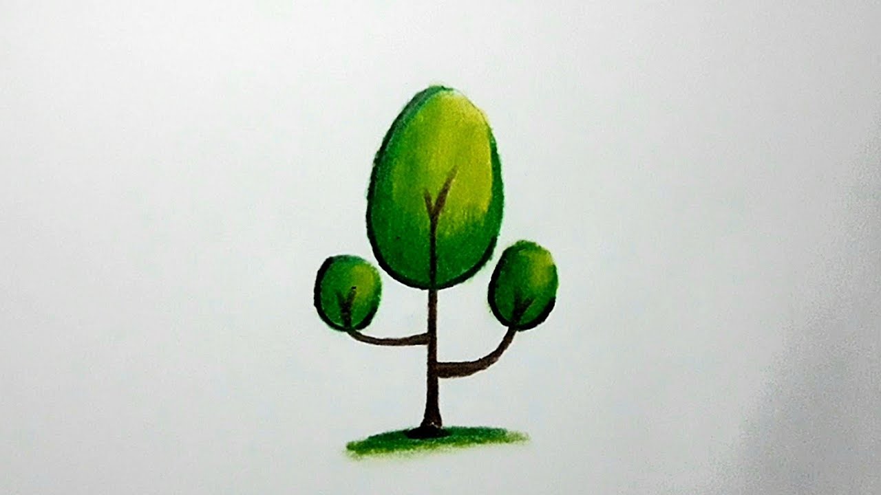 HOW TO DRAW TREE | SIMPLE AND MINIMAL - YouTube