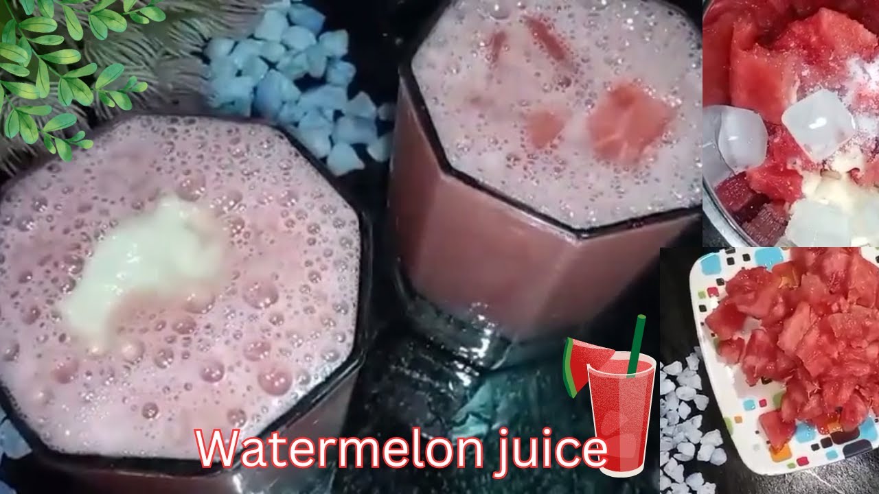 তরমুজের জুস । watermelon juice recipe । How to make watermelon juice Bangla recipe । - YouTube