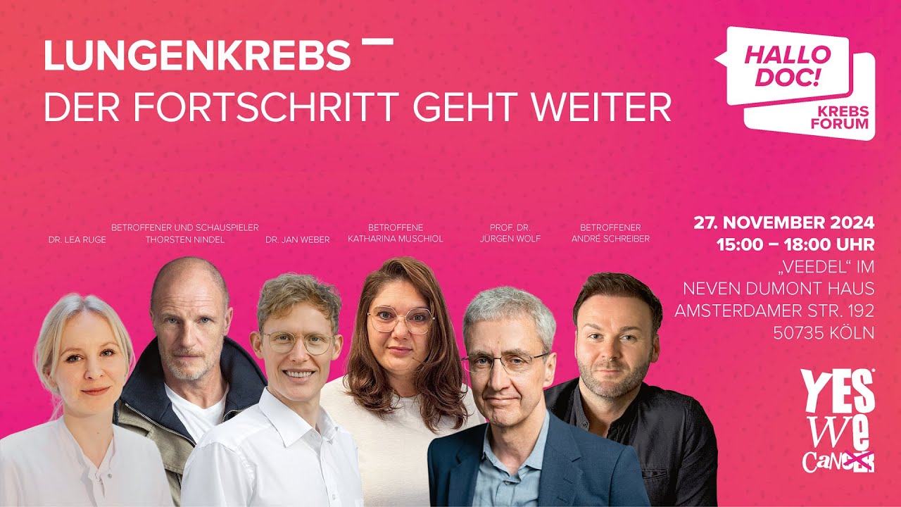 HALLO DOC! Forum LUNGENKREBS –Der Fortschritt geht weiter - YouTube