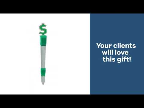 Promotional Ballpoint Light Up Dollar Sign Pen