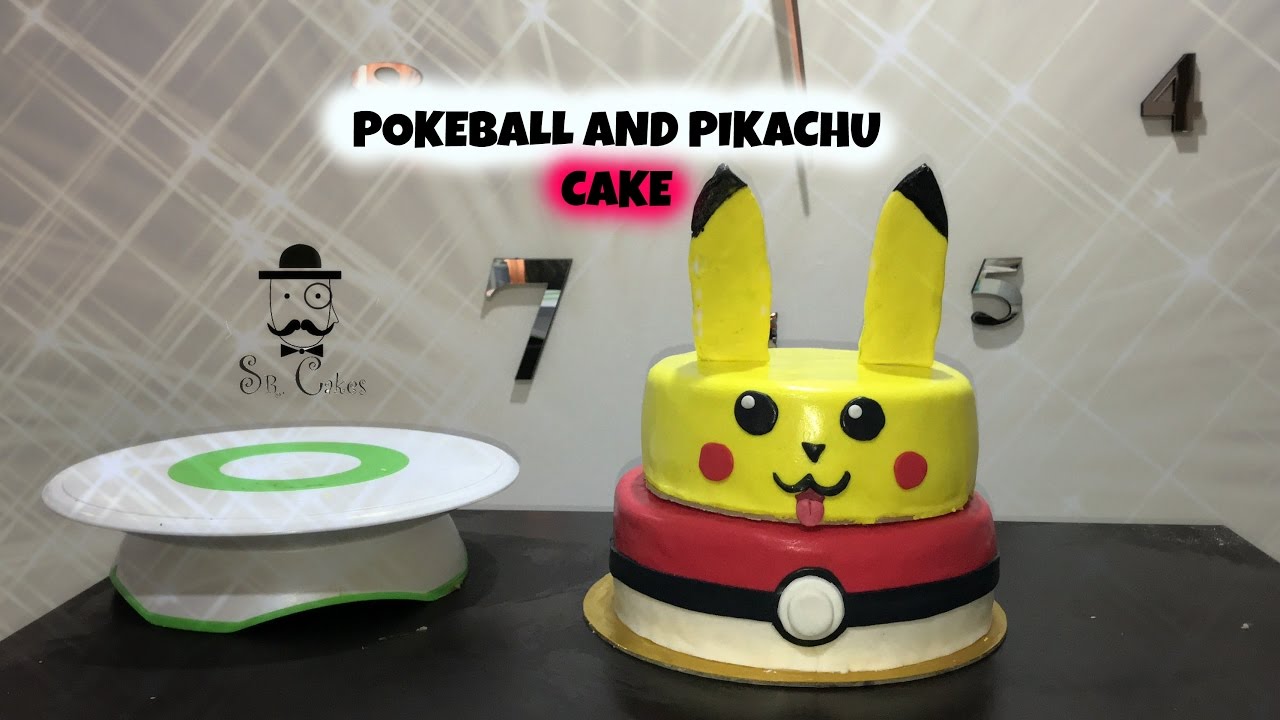POKEBALL/PIKACHU CAKE (torta de pokebola y pikachu ) cake tutorial - YouTube
