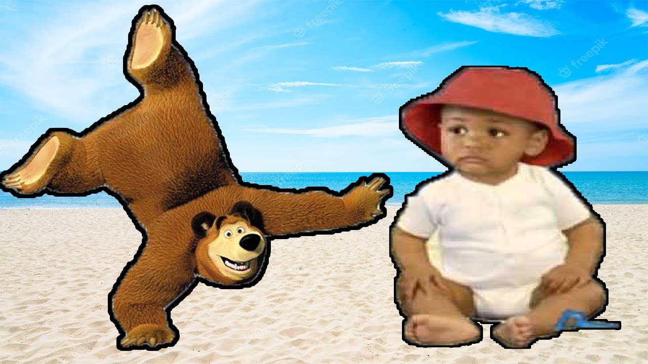 OSO MASHA CON VAMOS BEBE SE DIVIERTEN Y CANTAN EN LA PLAYA - YouTube