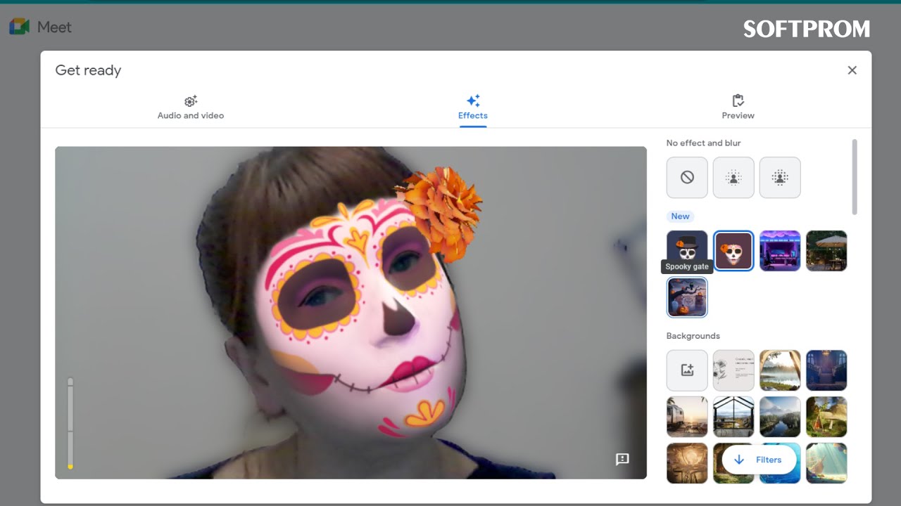 Google Meet Use visual effects, сhange your background on your self ...
