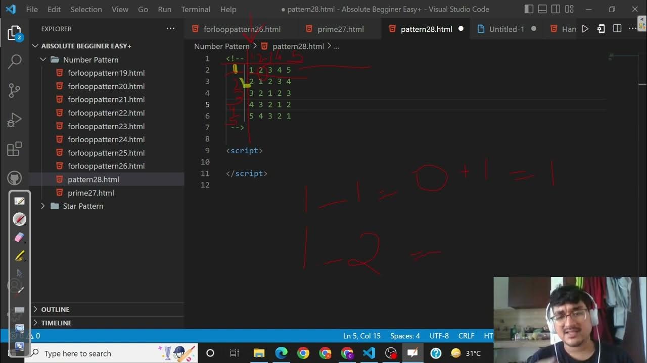 Competitive Coding in JavaScript. Number pattern problem practice .(28) - YouTube