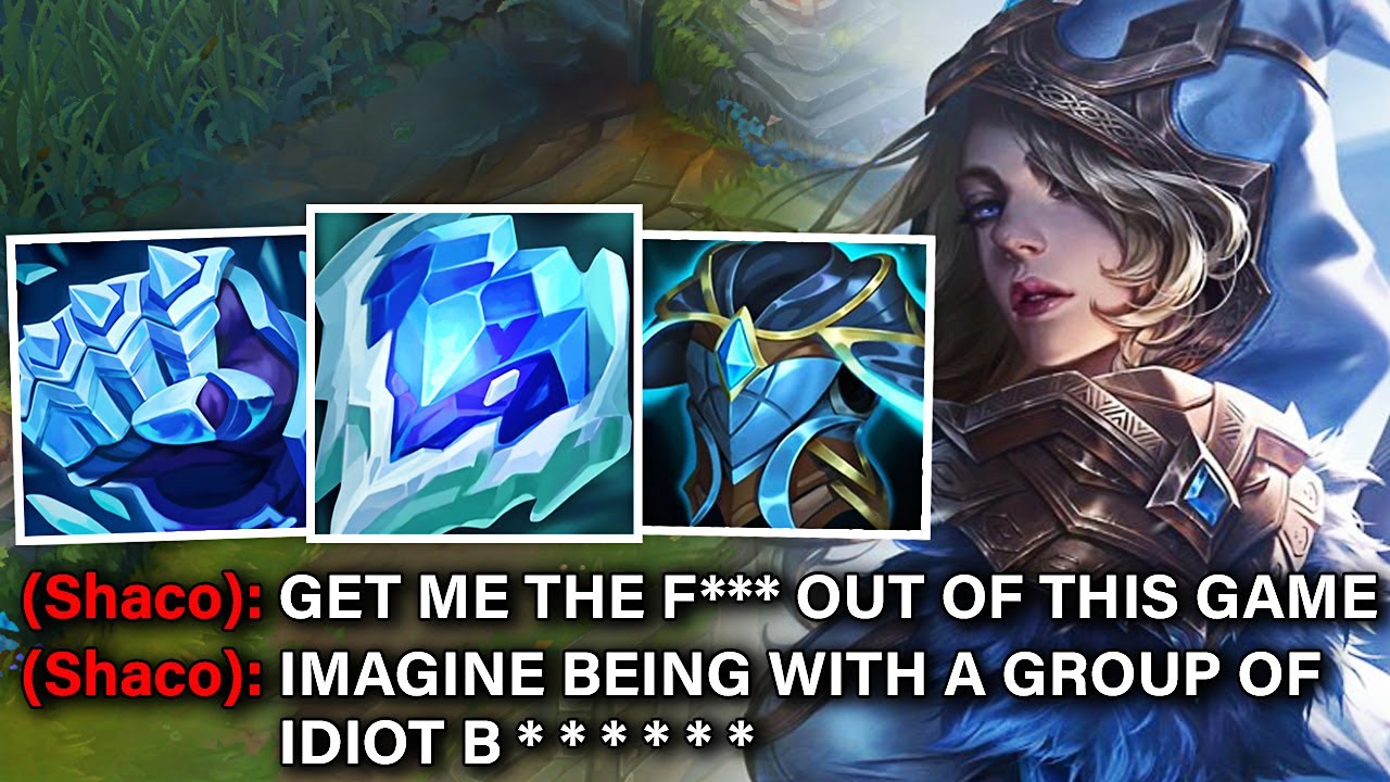 THIS BLUE TANK ASHE BUILD MAKES SHACO EXTREMELY TILTED!! (he loses his ...