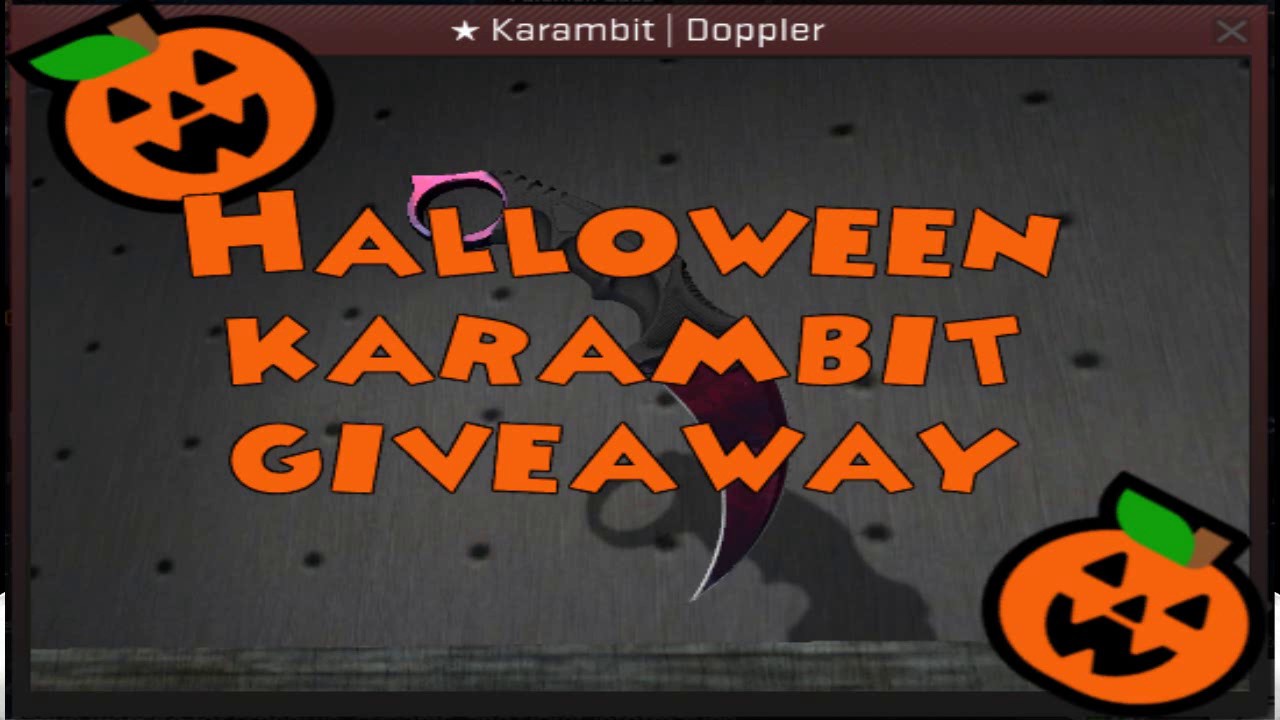 HALLOWEEN KARAMBIT DOPPLER PHASE 2 GIVEAWAY - YouTube