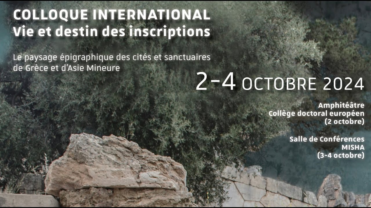 Colloque : Vie et destin des inscriptions : Christophe Feyel - YouTube