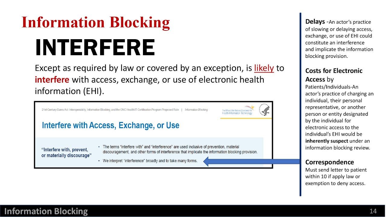 Information Blocking Webinar - YouTube