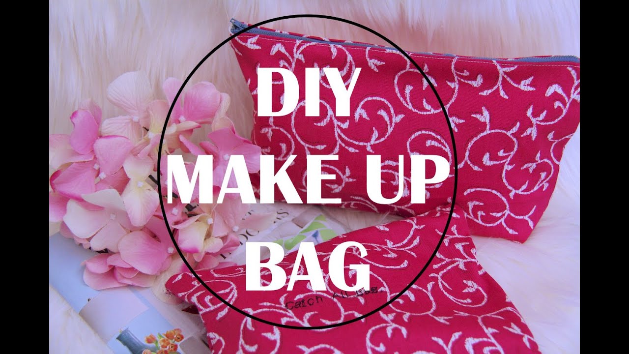 DIY COSMETIC BAG, BEGINNER SEWING PROJECT - YouTube