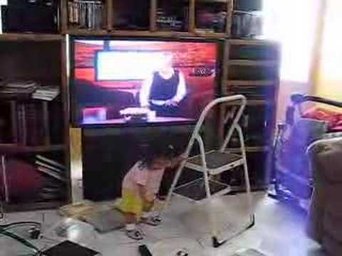 Elizabeth dances with Ellen DeGeneres