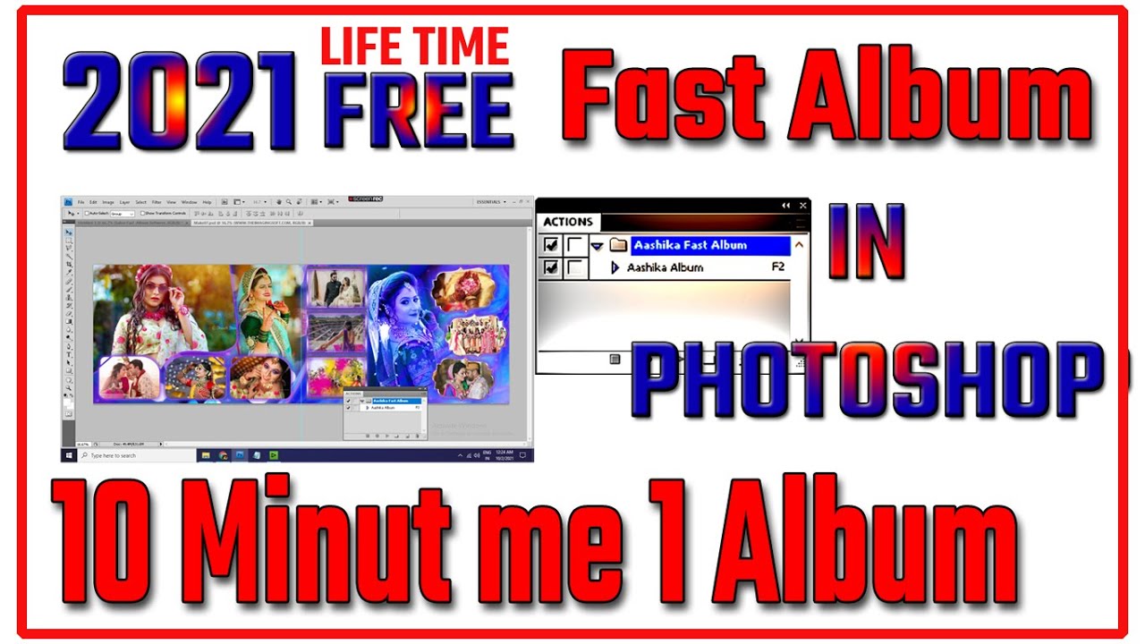 WEDDING ALBUM AUTO FAST IN PHOTOSHOP | Super Fast Album Editing ...