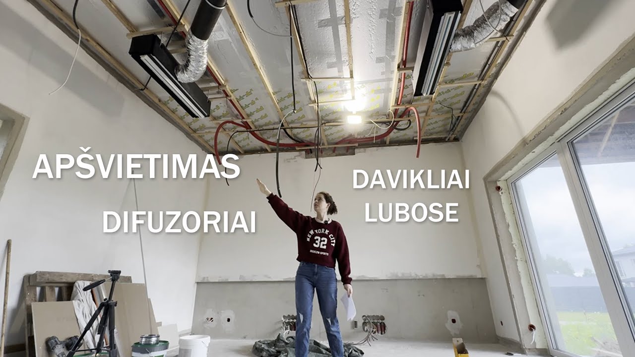 Apie apšvietimą, daviklius, difuzorius lubose kol dar nesudėtos lubos - YouTube