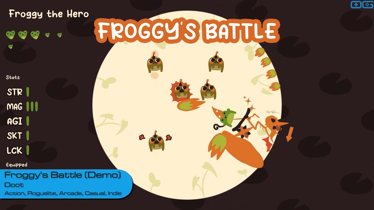 Froggy's Battle: The Cutest and Craziest Roguelike Ever! (Demo Gameplay ...