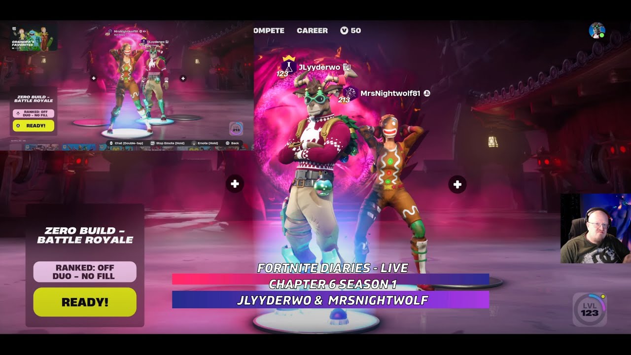 Live: Fortnite Diaries JLyyderwo & MrsNightwolf | Chapter 6 Season 1 ...
