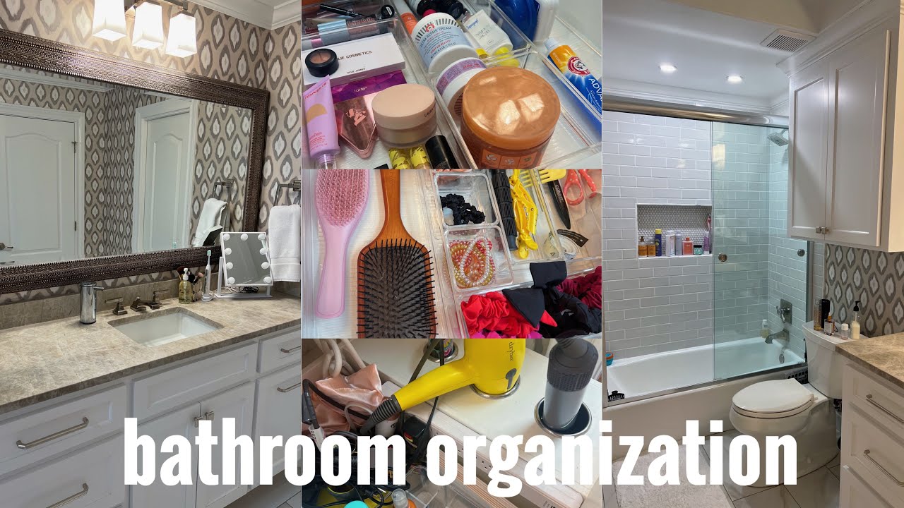BATHROOM ORGANIZATION + TOUR | aesthetic declutter and organization ...