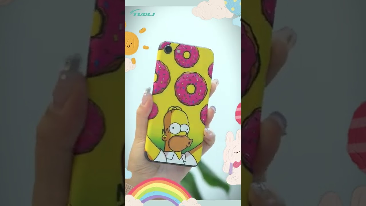 Back phone design sticker back film protector DIY phone wraps - YouTube