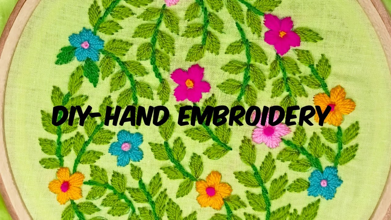 DIY-HAND Embroidery || Hand embroidery for beginners || হাতের কাজ ...