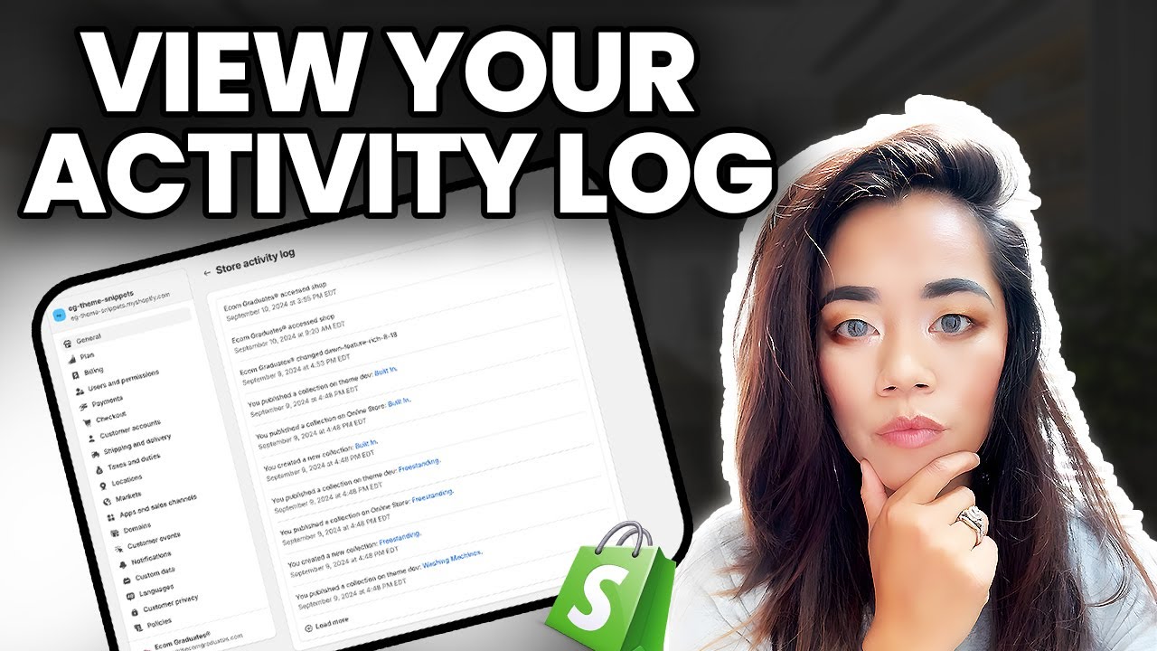 How to access your activity log on shopify dashboard | 2024 - YouTube