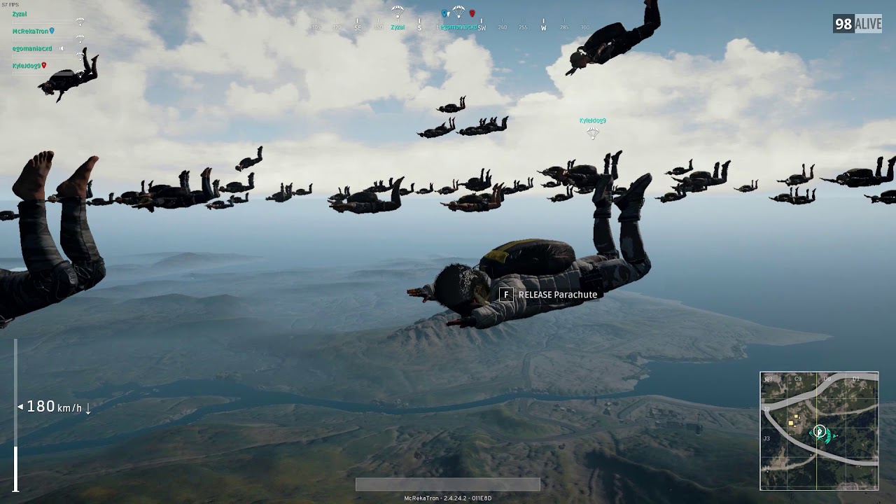 Plane Drops All 98 Players At Once (PUBG) - YouTube