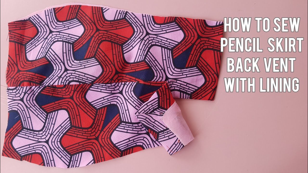 How To Sew Skirt Vent With Lining - YouTube