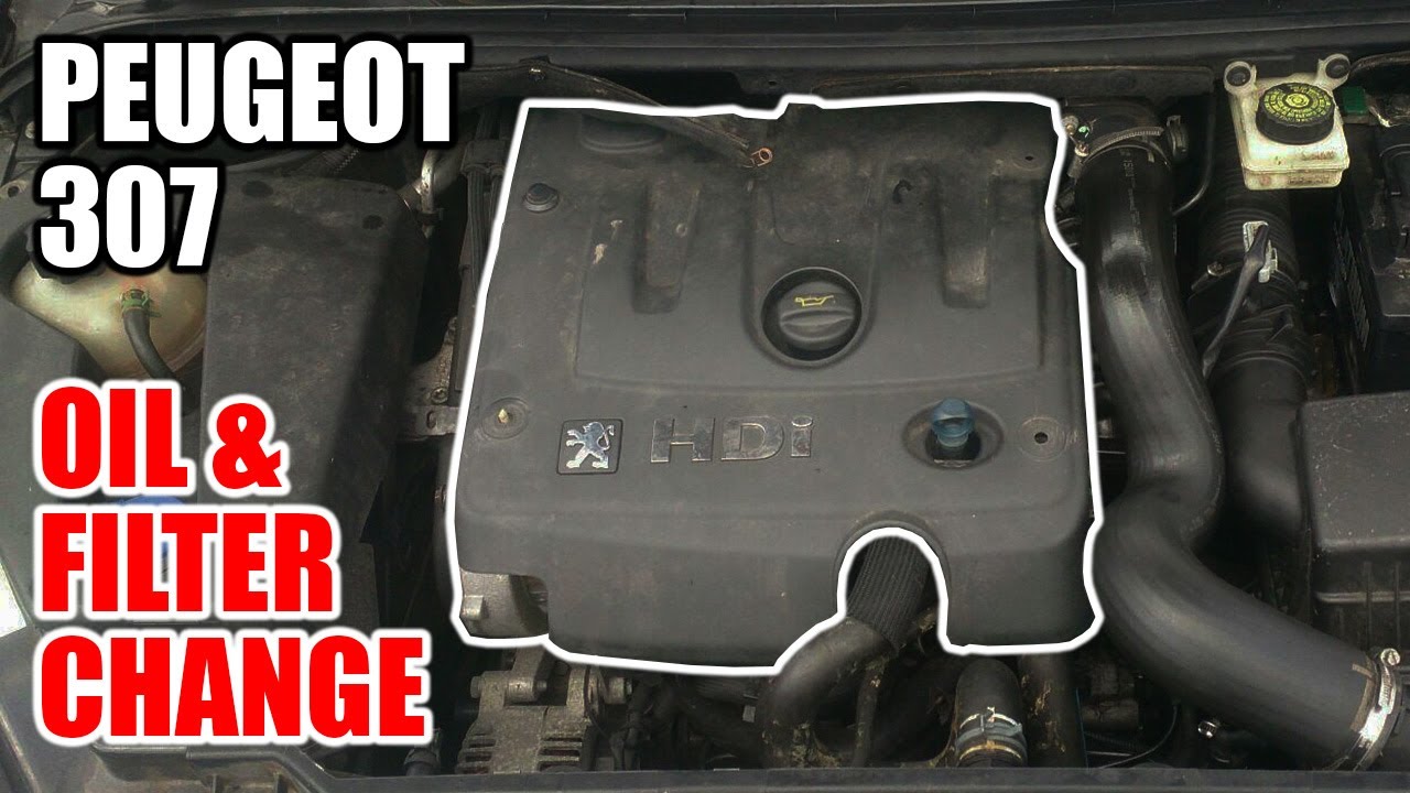 Peugeot 307 2.0 HDI Detailed Oil And Filter Change - YouTube