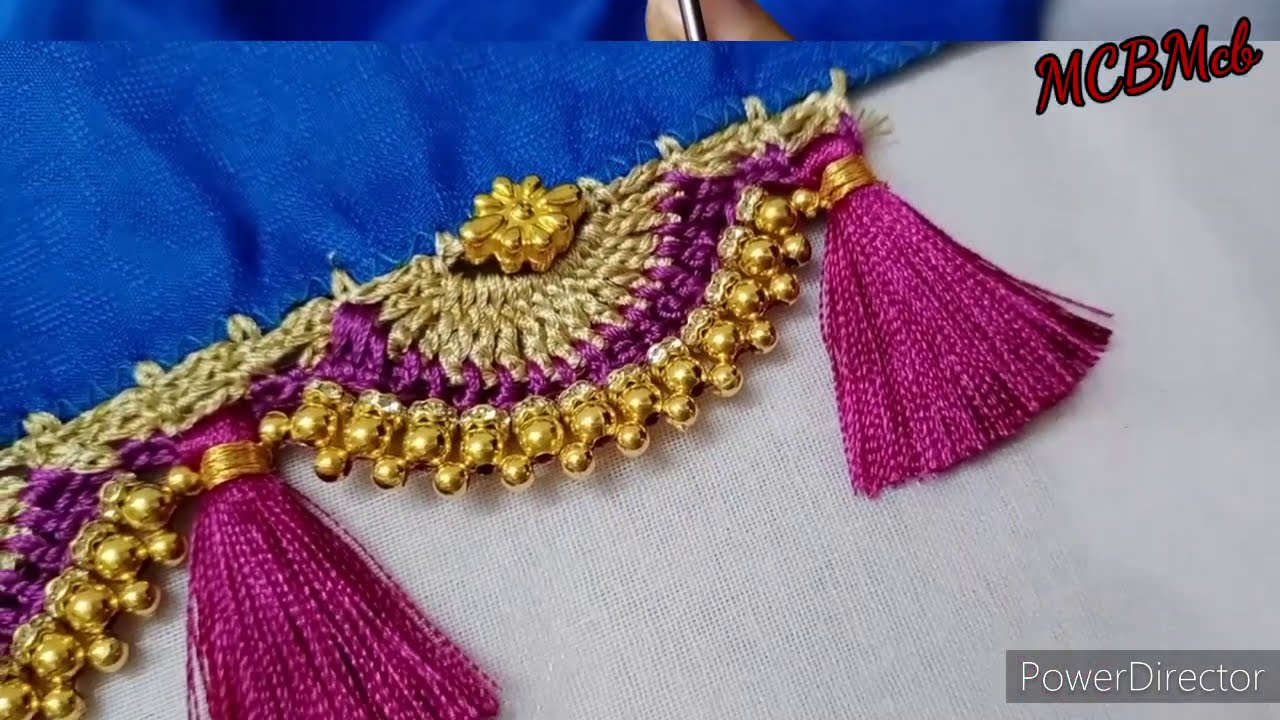 #bridalkuchu #crochetsareekuchu I New Saree Kuchu using stone rings I ...