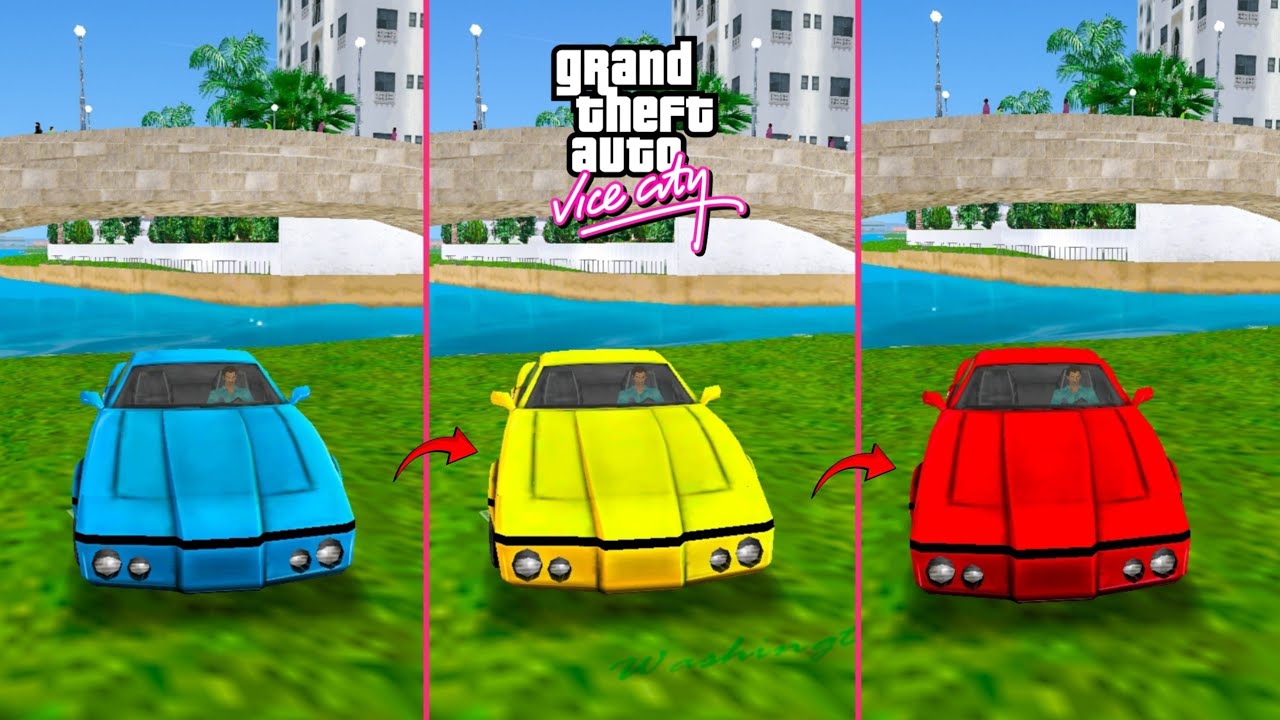 How To Change Cars Colours In GTA Vice City | Car Colour Change Cheat ...